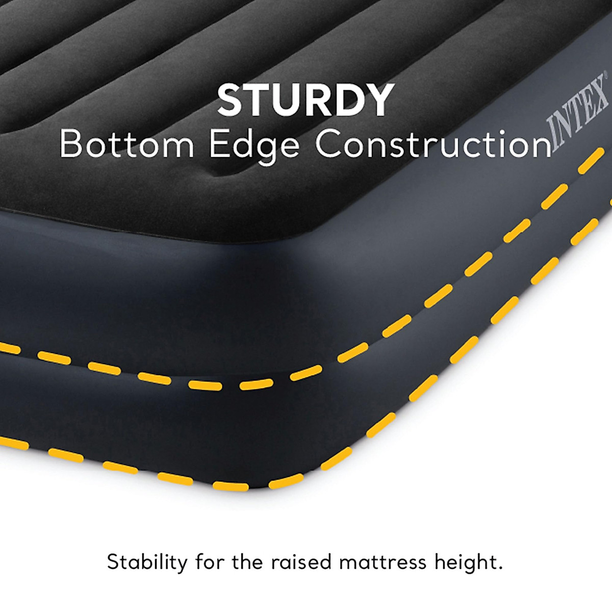 Intex Dura-Beam Standard Series Pillow Rest Raised Airbed w/Built-in Pillow & Internal Electric Pump, Twin