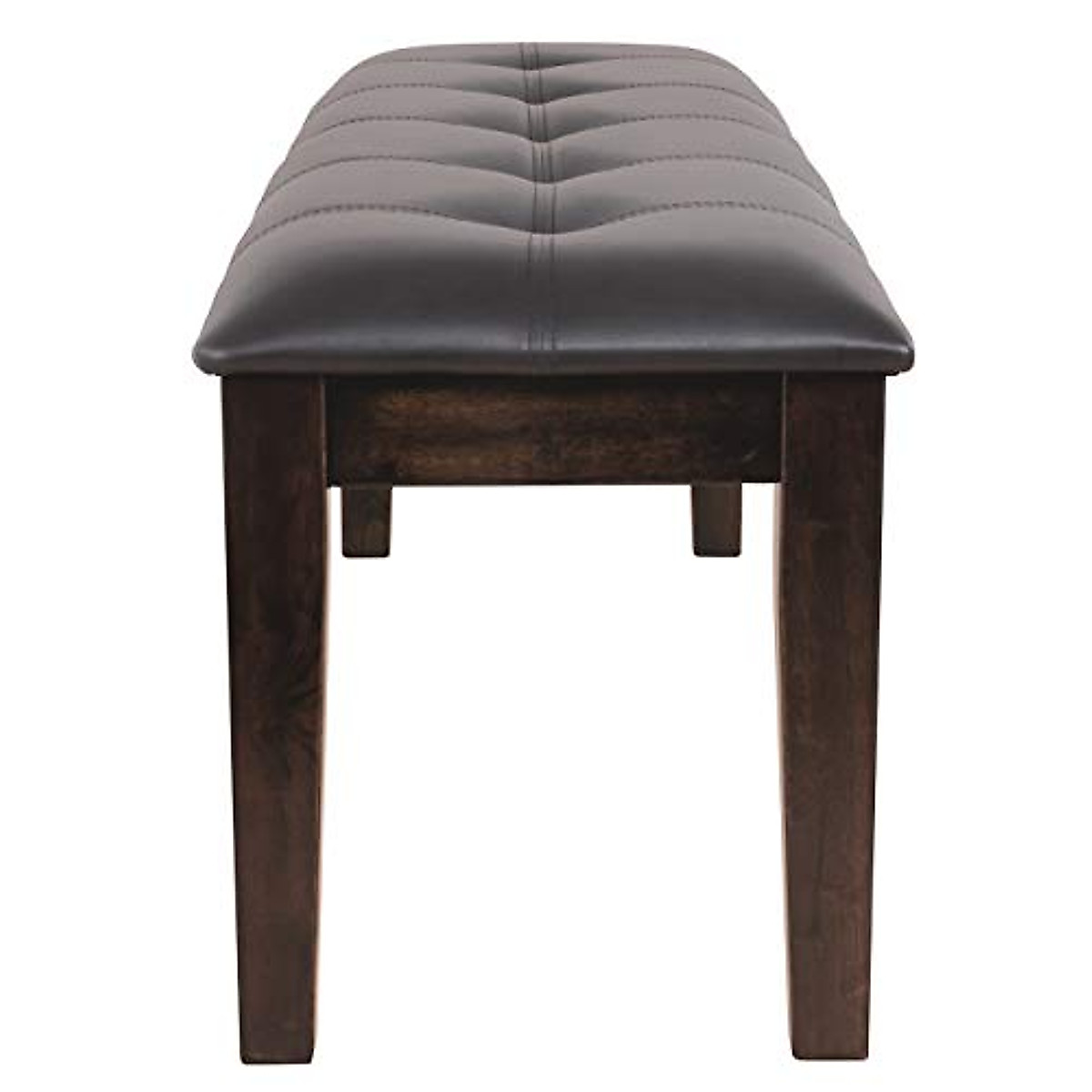 Signature Design by Ashley Haddigan Traditional Upholstered Dining Room Bench, Dark Brown