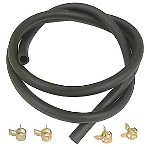Luxuypon Fit For Hon-da Fuel Petrol Pipe Hose 6mm I/d X 9mm Od + 4 Clips Lawnmower Generator