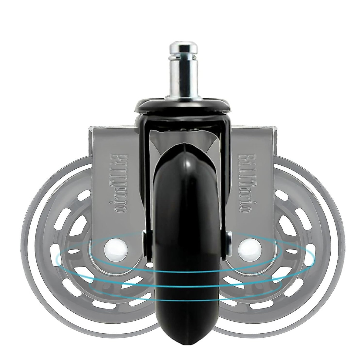 Office Chair Caster Wheels Set of 5,Replacement Rubber Casters for Office Chair and Gaming Chair, Universal Fit Stem Office Chairs Wheels for Hardwood Floor Heavy Duty Stem Caster Wheels