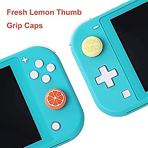 Lemon Joystick Thumb Grips Cover Stick Thumbstick Caps for Nintendo Switch NS Nitendo Switch Lite NS JoyCon 4PCS (4 Color)