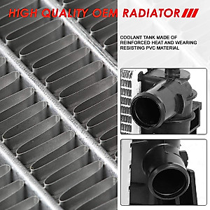 Auto Dynasty DPI 2789 Factory Style 1-Row Cooling Radiator, Compatible with Ford Mustang 3.7L 3.9L 4.0L 4.6L 5.0L AT MT 05-14, Aluminum Core