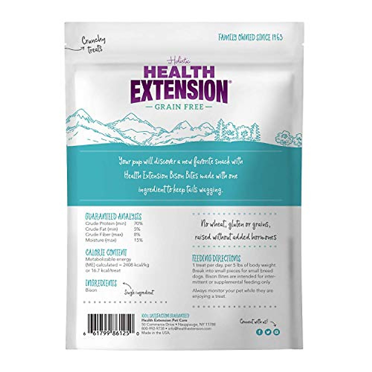 Health Extension Freeze Dried Dog Treat, Gluten & Grain-Free, Puppy Training Treats, Freeze - Dried Bison (4.5 Oz / 127 g)