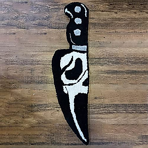 Ntpwenla Scary Knife Shape Figure Rug,Bed Front Rug Polyester Home Welcome Rug Decor