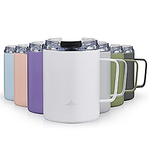 JoyJolt Triple Insulated Tumbler with Handle. 12 oz Tumbler Cup with Lid. Vacuum Sealed, Copper Lined, Double Wall Stainless Steel Tumblers. Travel Mug with Lid, Coffee Tumbler, Smoothie Cup, Tea Mug