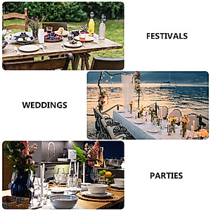 20pcs Decorative Mini Flower Basket Wedding Candy Basket Wood Woven Basket Fruit Picnic Food Basket for Wedding Party Favors Kitchen Light Yellow