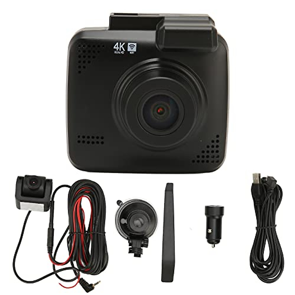 Dash Cam Front and Rear, 2K 1080P Full HD Car Dashboard Camera with 2in IPS Screen, Night, WDR, 170° Wide Angle, G Sensor, Recording, Built in WiFiAPP