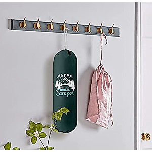 Happy Camper, Grocery Bags Holder Organizer For Shopping Bags, Wall Mount Plastic Bags Storage Container Dispensers, Gift For The Preferred Family And Friends