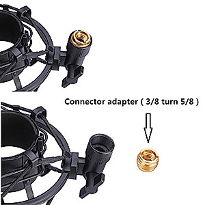 Weymic Black Universal Microphone Shock Mount for Large Diameter Diameter 48-51mm Condenser Microphone Metal Construction