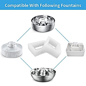 Sponge Foam Filter Replacement for Cup Cake Ceramic Pet Fountain and 2L/67oz Round Stainless Steel Cat Water Fountain, Katlikatqi Pre-Filter Compatible with DR-DC-160 Water Pump (Pack of 12)