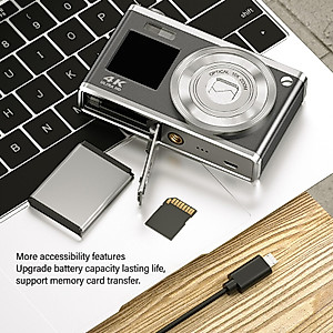 Digital Camera, 10X Optical Zoom 2.88in IPS Screen Vlogging Camera with Built in Fill Light, 750mAh Auto Focus Compact Portable Mini Cameras for Traveling Graduation Kids Teens