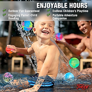 Magnetic Water Bomb Balloons for Kids Adults, Reusable Latex-Free Silicone Easy Quick Fill Ball, Self-Sealing Pool Beach Outdoor Activities Games Toy Summer Fun Splash Party Supplies (12 Pcs)