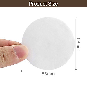 BERRYLION 600pcs Coffee Paper Filter, 53mm Unbleached Coffee Filter Paper Round Coffee Maker Filters, Compatible with 54mm Portafilters Baskets, Disposable Coffee Tea Filters