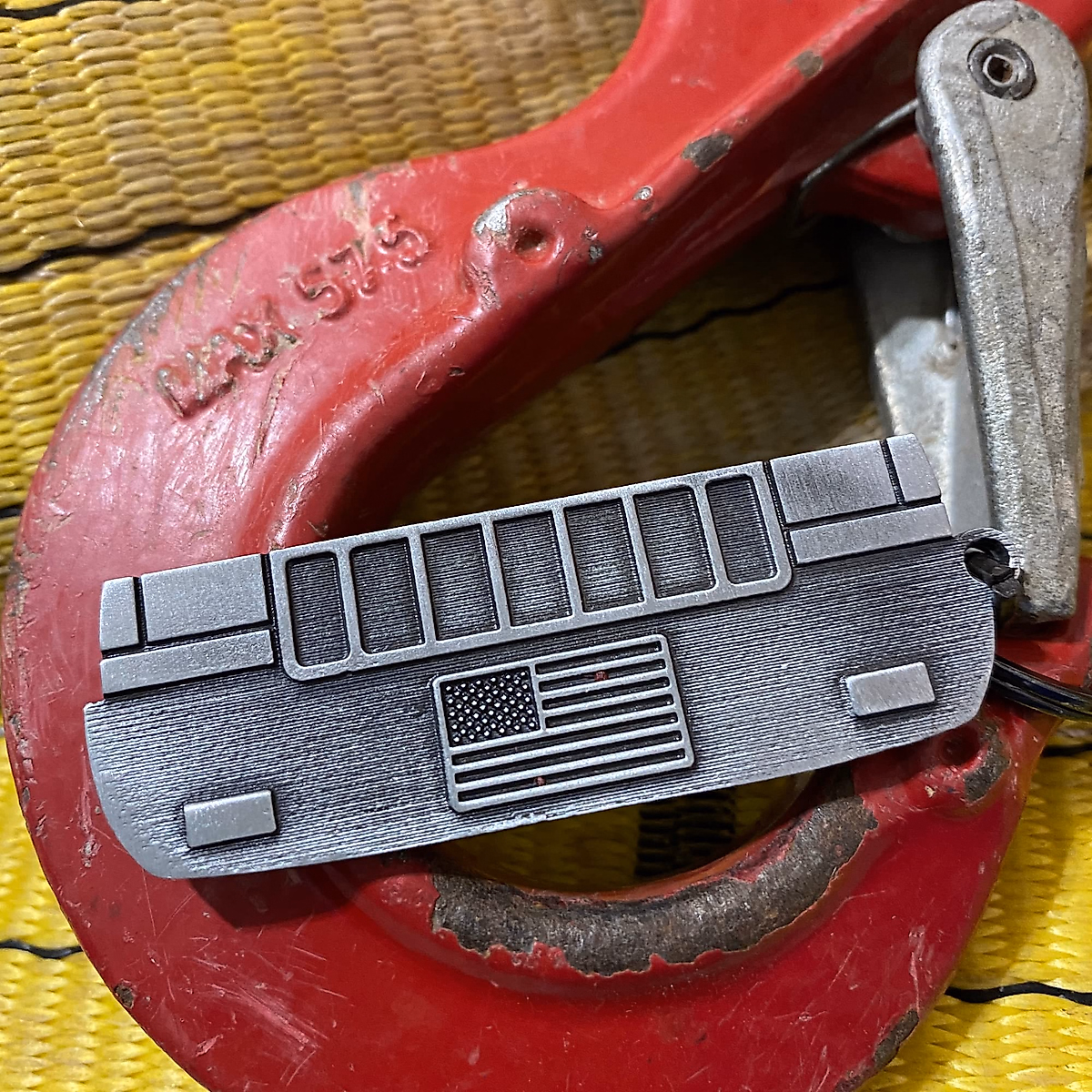 ALFAVIERA Clearance Metal Front Grille Car Keychain Suit Compatible For Jeep ZJ Grand Cherokee With American Flag, Key Chain Ring