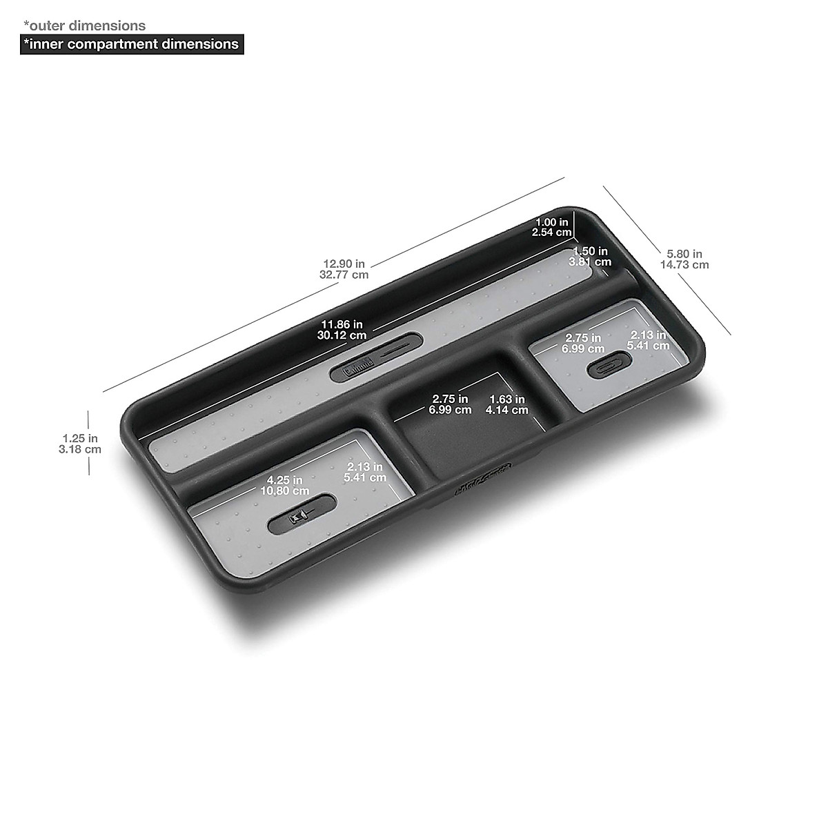 madesmart 95-19104-24 Office Drawer Organizer, 4 Comp