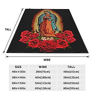 Virgin Mary Blanket Ultra-Soft Throw Blanket for Room Flannel Blankets Warm Fleece Throws Plush