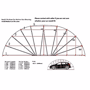 Ikuby Medium Carport, Car Shelter, Car Canopy, Car Garage, Car shed, Car House, Car Park, Foldable, Retractable, Lockable, Durable Shelter