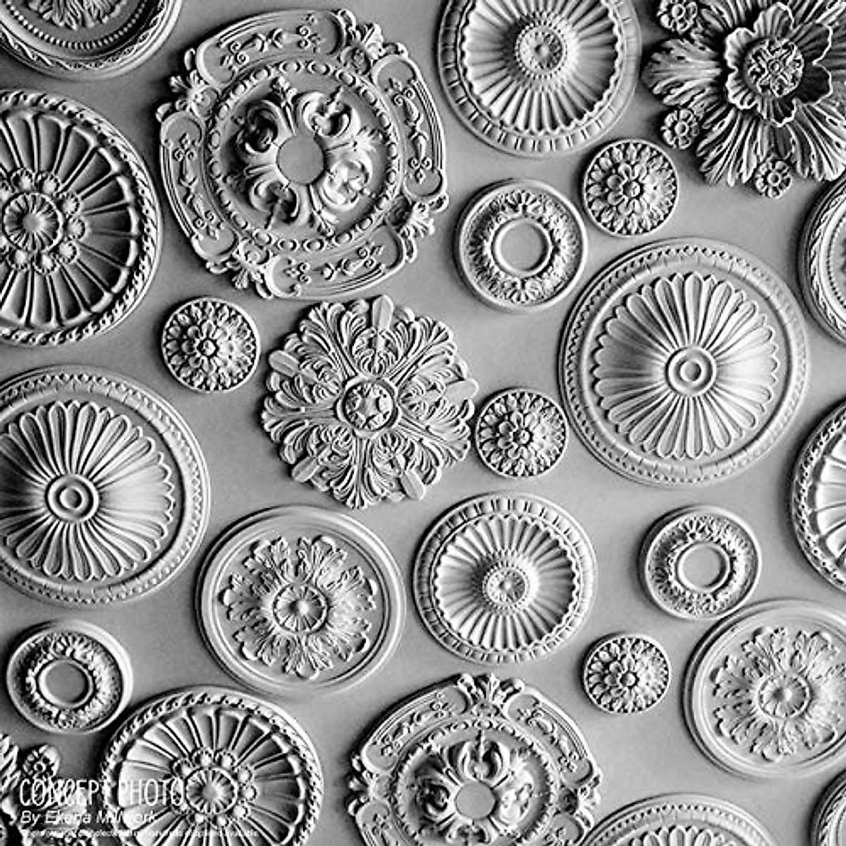 Ekena Millwork CM20VIUWF Vienna Ceiling Medallion, 20"OD x 3 1/2"ID x 1 1/2"P, Hand-Painted Ultra Pure White