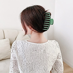 JSY Hair Clips for Women - 90's Fashion Hair Styling Accessories, Large Hair Claw Clips for Thick Hair, Long Nonslip Matte Hair Clips, Strong Hold, 4 Colors (4 Packs)