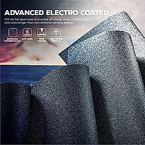 Augtouf 20 Pcs 80 Grit Wet or Dry Sandpaper, Fine Sandpaper Assortment for Wood, Metal, Resin, Automotive, Plastic Multi Purpose - 9x3.6 Inches