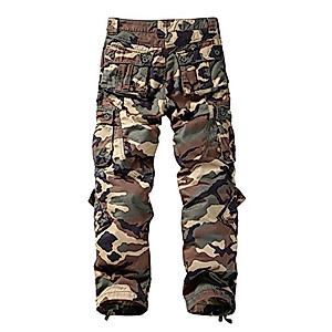 Match Men's Wild Cargo Pants(28,Khaki camo)