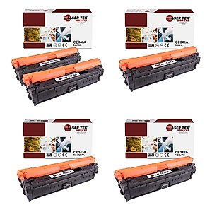 Laser Tek Services Compatible Toner Cartridge Replacement for HP 651A CE340A CE341A CE342A CE343A Works with HP Laserjet Enterprise 700 Color MFP M775dn M775 f Printers (Black, Cyan, Magenta, Yellow,