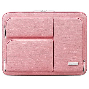 Lacdo Laptop Sleeve for Women, Laptop Sleeve Case for 13 inch New MacBook Air M2 A2681 M1 A2337 A2179 A1932, 13" New MacBook Pro M2 M1 A2338 A2251 A2289 A2159, 12.9" New iPad Pro Computer Bag, Pink