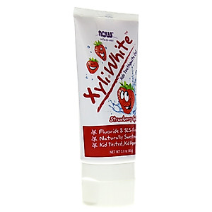 NOW Foods XYLIWHITE STRAWBERRY-KID'S TOOTHPASTE, 3 oz. - 5PK