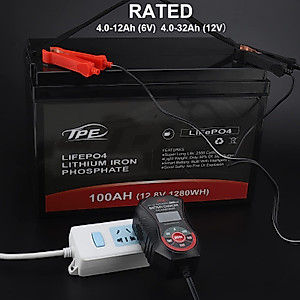 TPE Smart Battery Charger, 2 Amp Automatic Battery Charger 6V 12V Battey Charger Maintainer