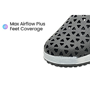 Women's Water Shoes Easy Care Non-Slip Vented Shoes for Beach and Pool by Shore Point (Black, US Footwear Size System, Adult, Women, Numeric, Medium, 9)