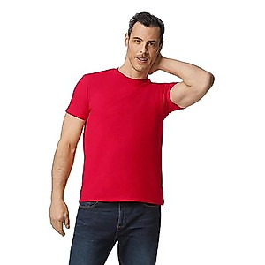 Gildan Adult Softstyle Cotton T-Shirt, Style G64000, Multipack, Red (2-Pack), Medium