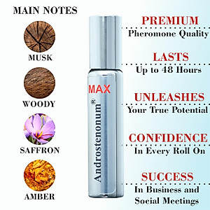'ANDROSTENONUM MAX 100% Pheromone for men 8ml Human Pheromones Ultra Strong for Him Long Lasting Pheromone Cologne with Musky Scent Mens