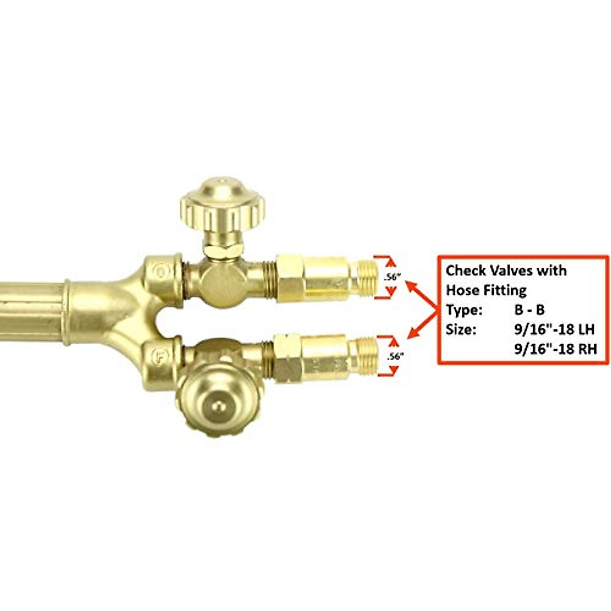 Heavy Duty Oxy-Fuel Torch Replacement for Victor with Check Valves + Cutting Tip + Welding Tip + Heating Tip (Acetylene)