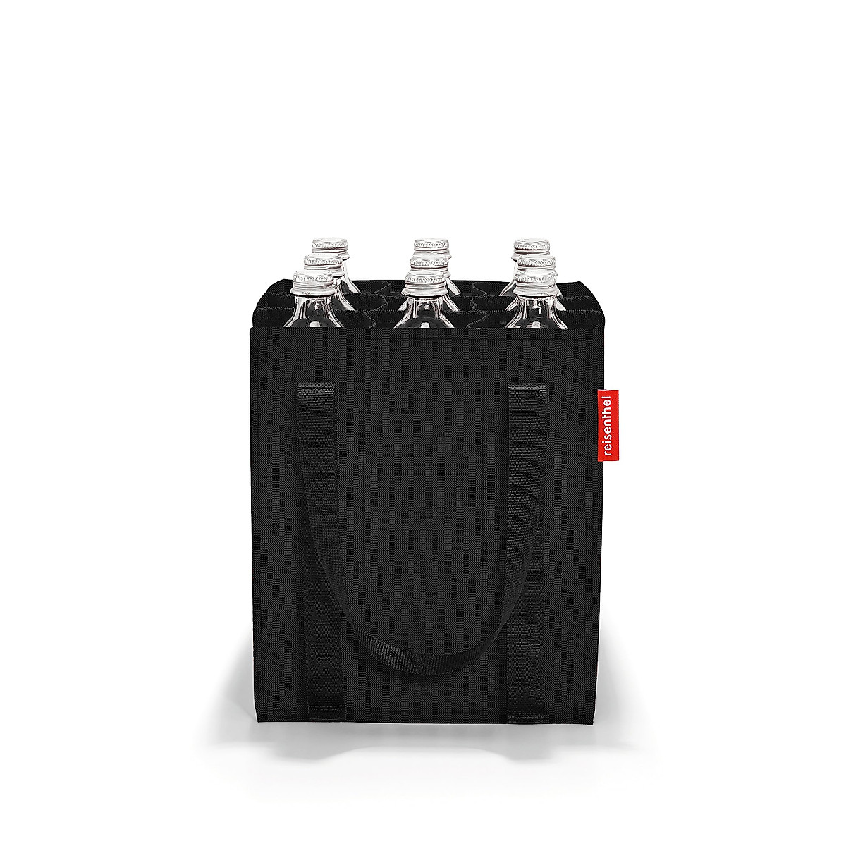 reisenthel bottlebag black - 9 compartments, easy recycling of bottles, carrying straps