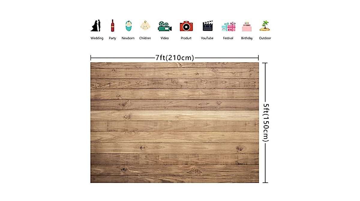 WOLADA 7x5FT Wood Backdrop for Party Wood Floor Backdrop Wood Backdrop ...