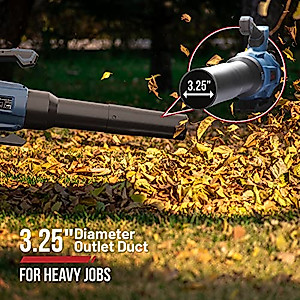 Enhulk Brushless Leaf Blower Cordless, 430 CFM Max Electric Jet Blower with Powered Motor, 20V 4.0Ah Battery*2 & Fast Charger, High/Low-Speed Handheld Blowers for Lawn Care Yard Work Around The House