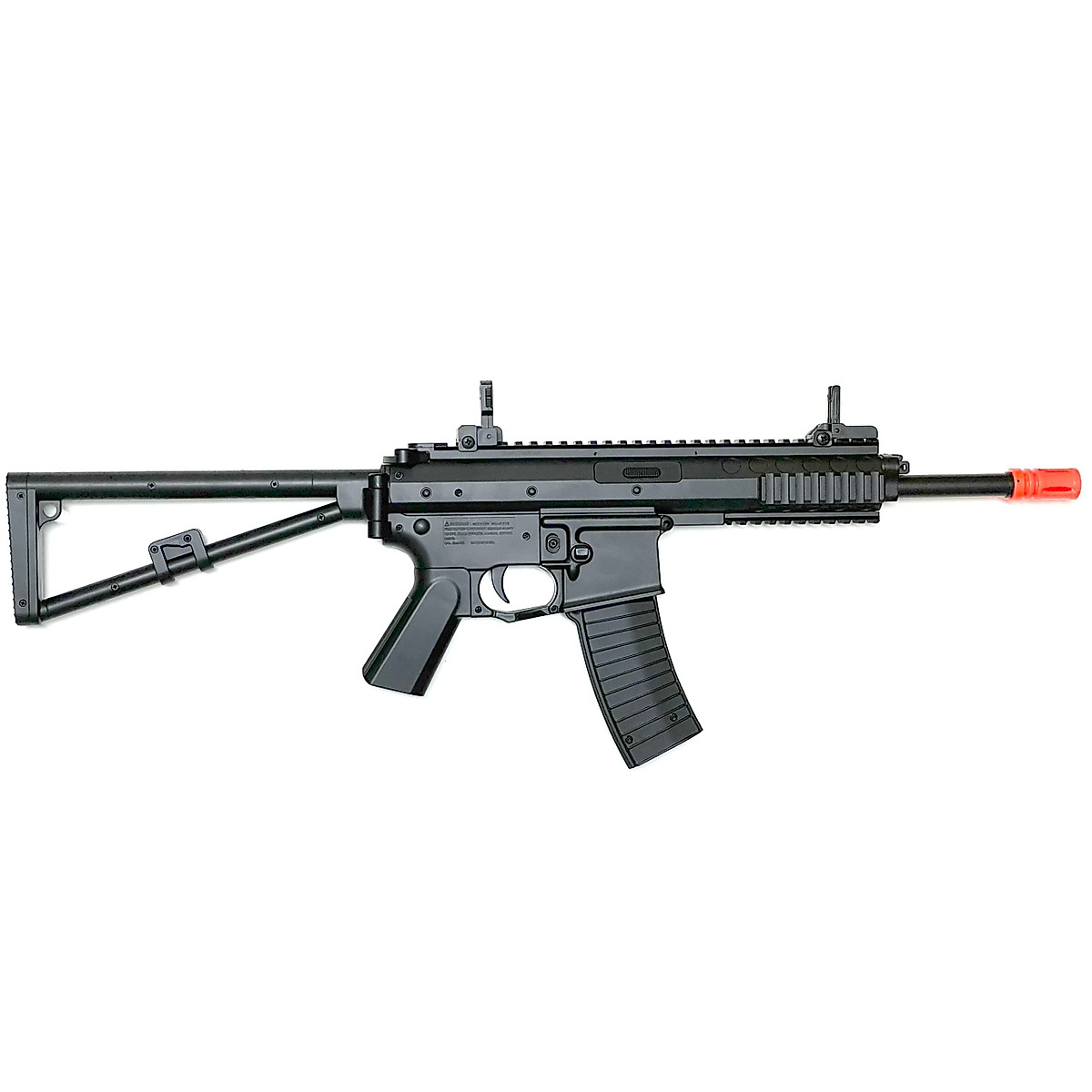 Airsoft Spring Powered Rifle Foldable Stock DE M307 Adjustable Hop Up Manual Safety 300 FPS with Free 1000 Bulldog Airsoft BBS 6mm