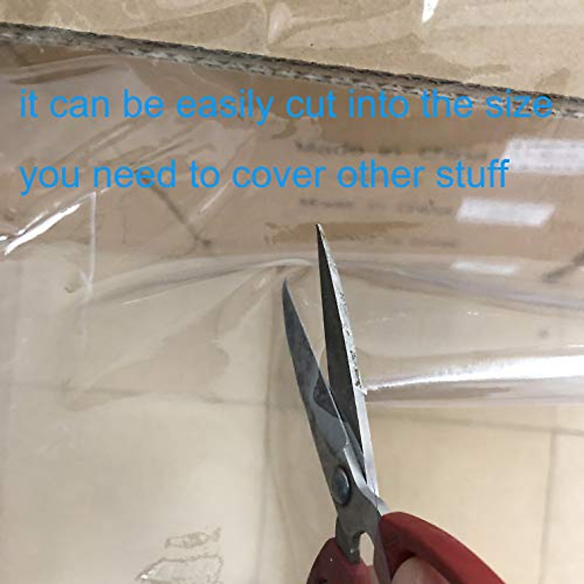 Walrus Clear Vinyl Tablecloth Protector Waterproof/Oil-Proof Plastic Rectangle Transparent Sheet Table Cover 54X84 Inch