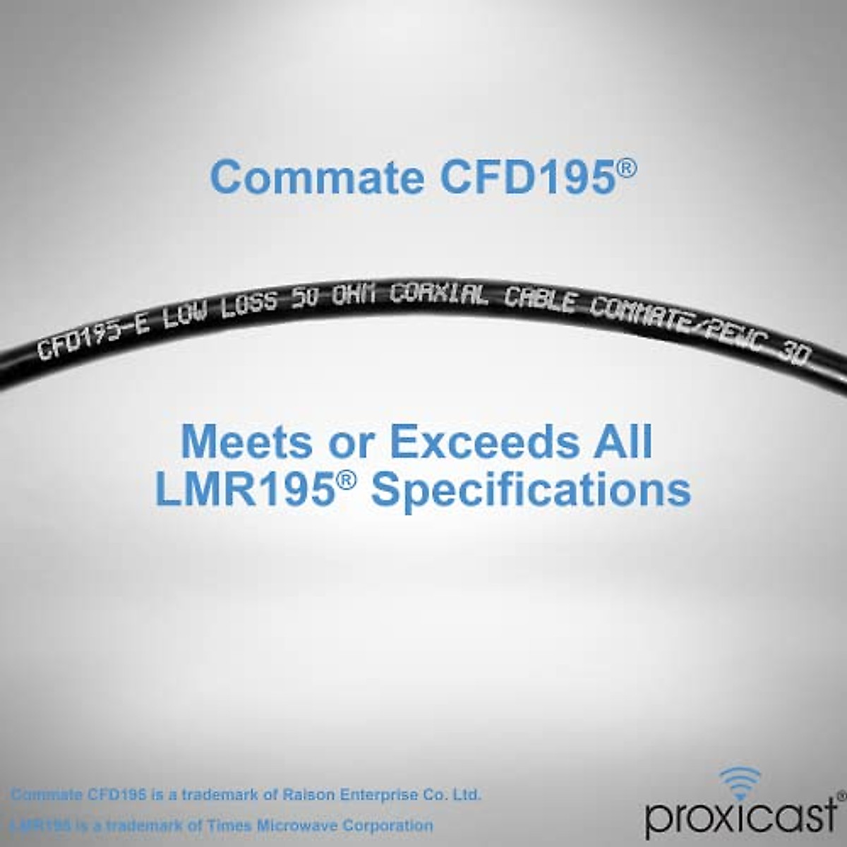 Proxicast 6 ft N Male to N Male Premium 195 Series Low-Loss Coaxial Cable (50 Ohm) for 4G LTE, 5G Modems/Routers, Ham, ADS-B, GPS, RF Radio to Antenna or Surge Arrester Use (ANT-180-001-06)