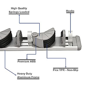 windson Mop Broom Holder Wall Mount-Adjustable Mop Broom Closet Organizer Racks for Kitchen, Garage, Home Tools Storage(3 Slots with 4 Hooks)