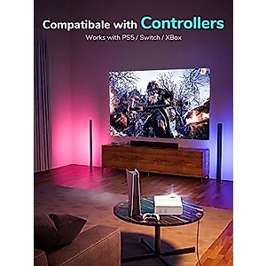 4K Projector, Projector with WiFi and Bluetooth, Portable Movie Projector with Remote, Home Theater Video Projector Compatible with HDMI, USB, MicroSD, Laptop, iOS & Android