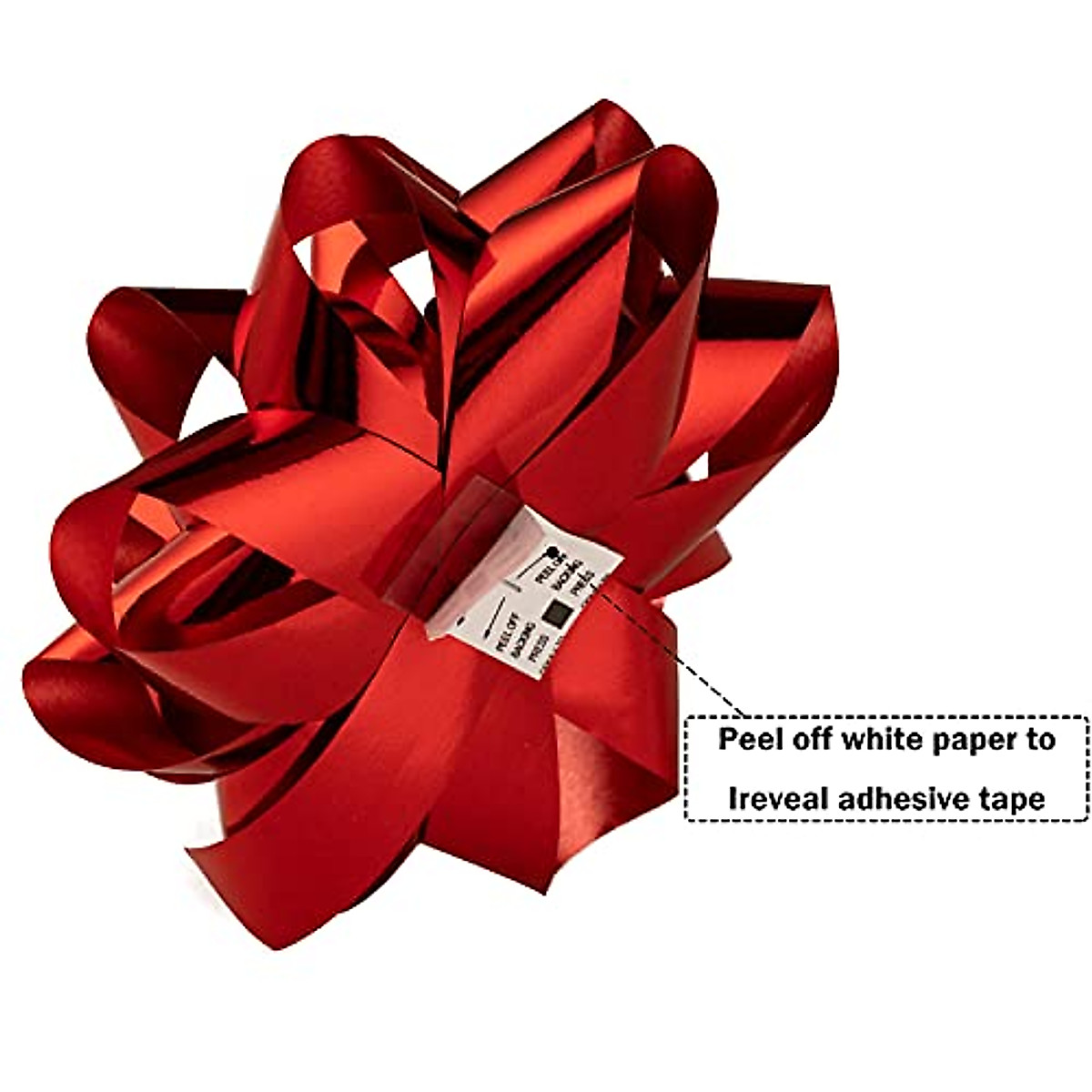 WRAPAHOLIC Metallic Christmas Red Gift Bow Assortment (12 Bows) for Birthday, Wedding, Christmas, Baby Shower, Bridal Showers