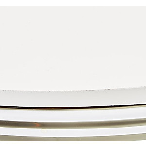 Coaster Home Furnishings Retro 1950s Soda Fountain Diner Round Dining Room Table White Laminate Top Sturdy Steel Chrome Base 2388