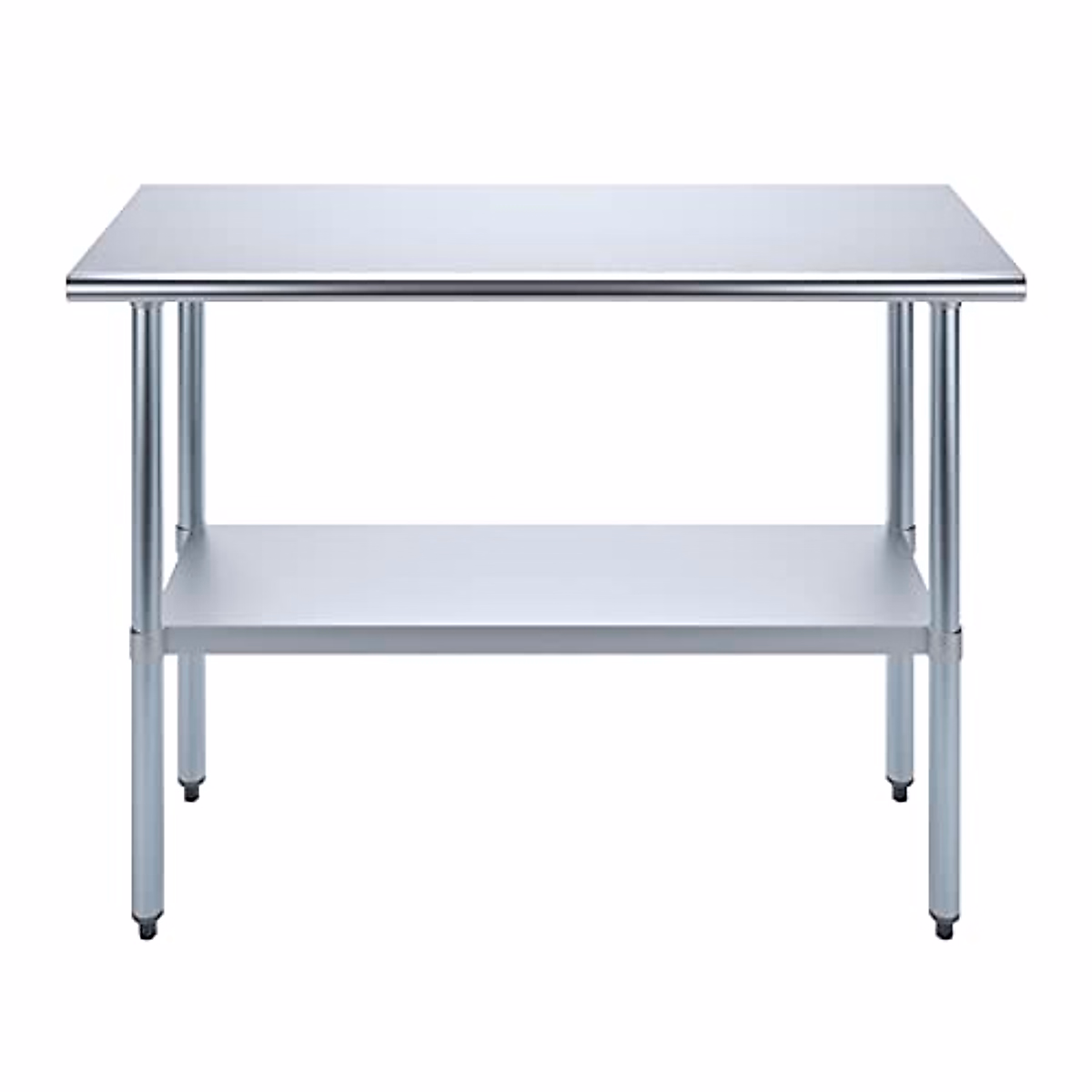 AmGood 18" X 48" Stainless Steel Work Table | Metal Kitchen Food Prep Table | NSF