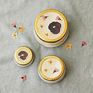 Pressed Floral Candle - Aromatherapy Candles, Long Lasting Candles, Luxury Candles, Luxury Candles Gifts (Geranium Oud, 4.5 oz)