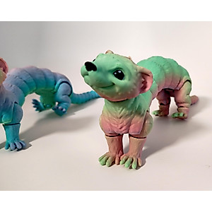 Ferret Fidget Adorable Sensory Toy Desktop Fidget, ADHD Fidget - 3D Printed for Adults and Teens (Small, Black)