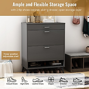 AWQM Shoe Cabinet, Grey