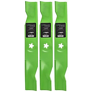 8TEN LawnRAZOR Mower Blade Set for Craftsman AYP Poulan Husqvarna GTH YTH 48 inch Deck 180054 173920 532180054 (High Lift)