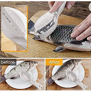 AG Fish Scaler Remover No Mess Fish Descaler Tool Fish Scraper Fast Cleaning Fish Skin Brush Cleaning Kit Easy to Use
