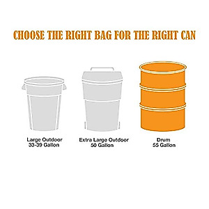 HDX 55 Gallon Clear Heavy-Duty Flap Tie Drum Liner Trash Bags (40-Count)